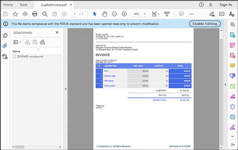How To Create Zugferd Compliant Pdf Invoices In C Gcdocuments