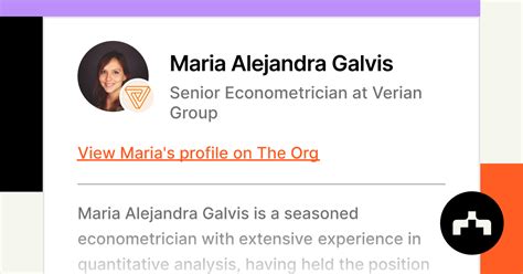 Maria Alejandra Galvis Senior Econometrician At Verian Group The Org