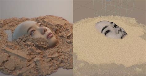 a realistic sand simulation made in cinema 4d