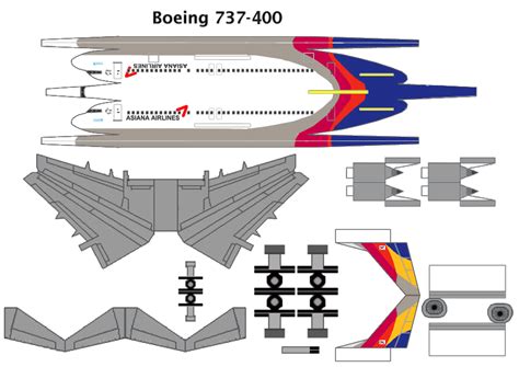 빠지다 종이 비행기항공기 만들기 B767 300 아시아나 스타얼라이언스 대한항공 제주항공 에어부산 진에서 티웨이 B737 400 500 전개도