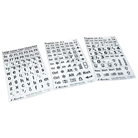 Keyboard Large Print Labels Black On White Lower Case Walmart Com