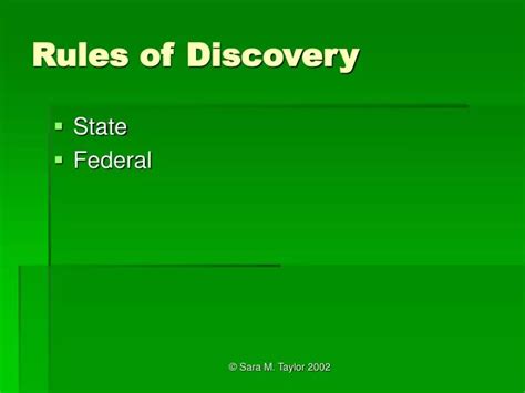 Ppt Rules Of Discovery Powerpoint Presentation Free Download Id 1194420