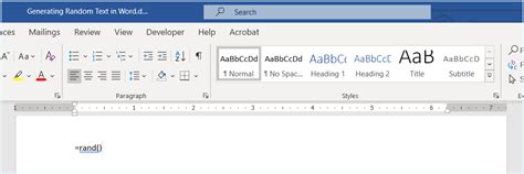 Microsoft Word Tip Generating Sample Text Ibruk