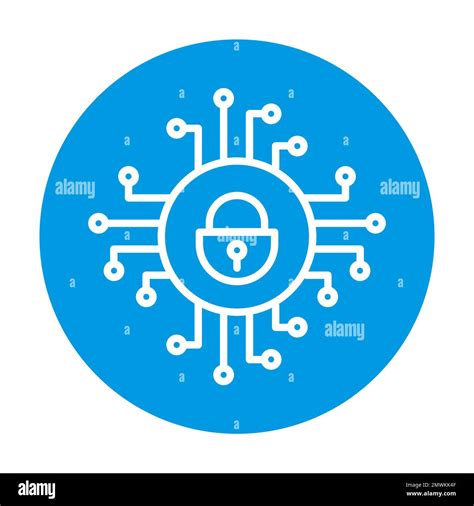 Cyber Security Icon Vector Security Logo Artificial Intelligence Keyhole Symbol Speed Internet