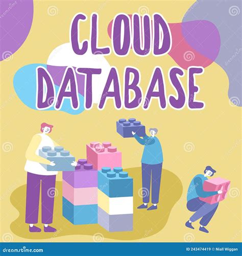 Conceptual Caption Cloud Database Internet Concept Optimized Or Built For A Virtualized