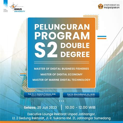 Launching Program S2 Double Degree Binus University Dan Universitas