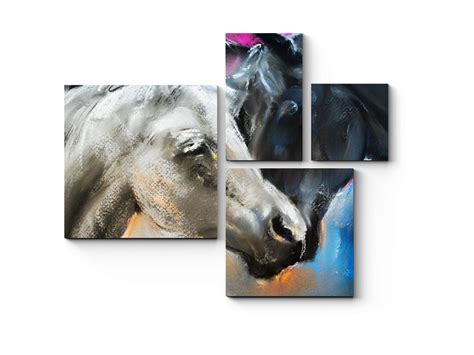 Модульная картина Влюбленная пара лошадей купить по выгодной цене в интернет магазине Ozon