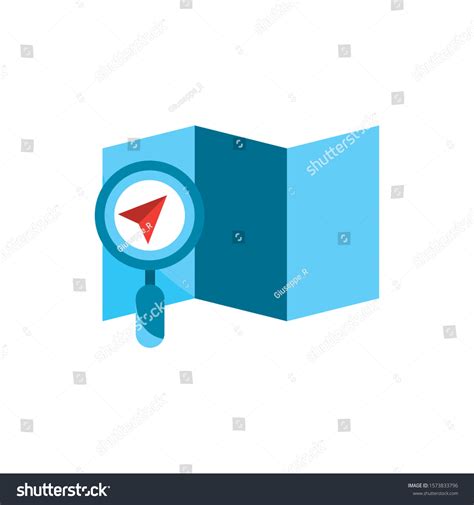Magnifier Arrow Cursor Gps Map Navigation Stock Vector Royalty Free Shutterstock