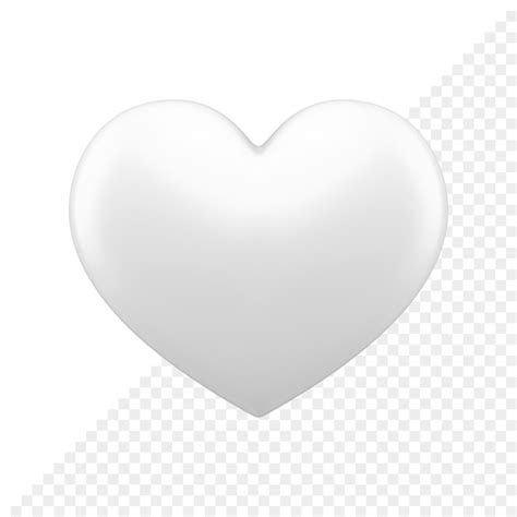 Premium Psd Elegant Cute White Heart Balloon For Romantic Decor