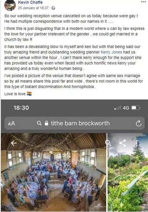 Owner Of Gloucestershire Wedding Venue Deeply Sorry After Same Sex Couples Evening Reception