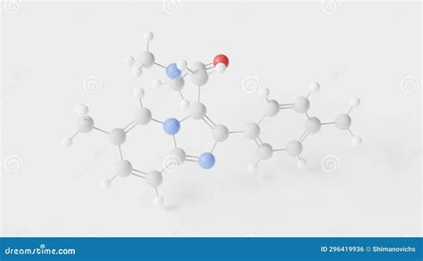 Zolpidem Molecule 3d Molecular Structure Ball And Stick Model Structural Chemical Formula