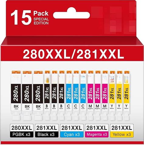 Cli 281xxl Cyan Magenta Yellow Replacement For Canon 281 Ink