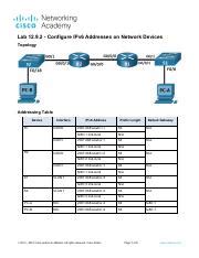 12 9 2 Lab Configure IPv6 Addresses On Network Devices Pdf Lab 12 9 2 Configure IPv6