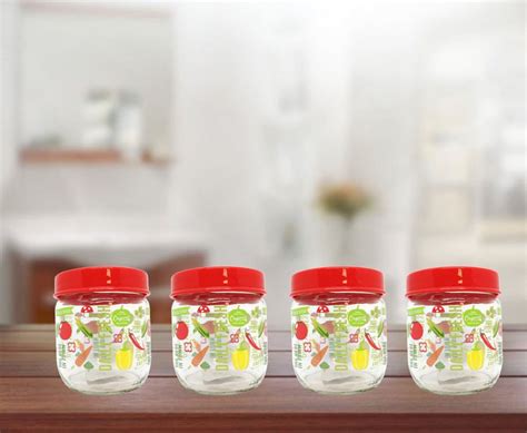 Jogo 4 Potes Vidro Vegetais 425ml Tampa Com Rosca Fratelli Carrefour