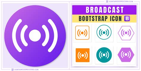 Bootstrap Broadcast Icon Bi Bi Broadcast Icon Code Html Css Color