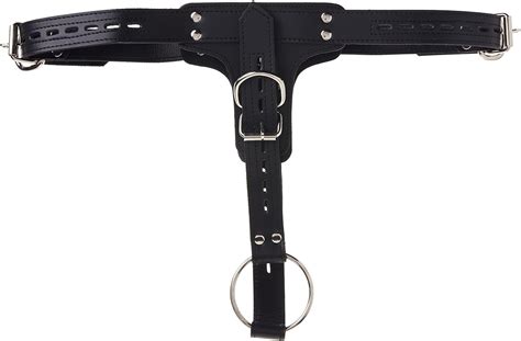 Premium Locking Leather Cock Ring And Anal Plug Harness Uk