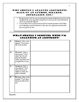 Analyzing An Argument Lesson Notes By Spiritus Mundi Michon Otuafi