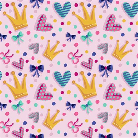 Cartoon Princess Pattern Stock Vector Image By ©martynmarin 107164214