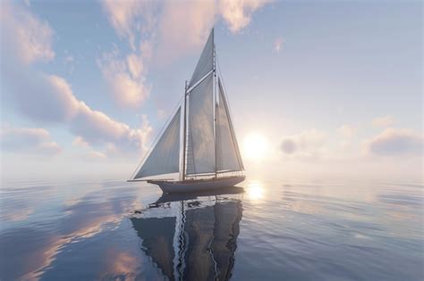 Sail Into The Horizon Chasing Freedoms Dawn Generated Ar C Premium Ai
