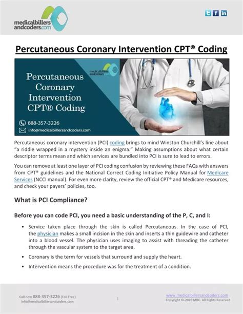 PPT Percutaneous Coronary Intervention CPT Coding PowerPoint Presentation ID