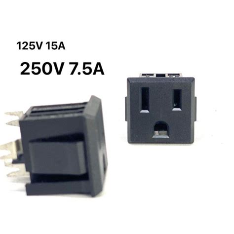 Ac Socket 3p 27x27x33mm 250v 7 5a 125v 15a Ac G10 By Edk Japan Lazada