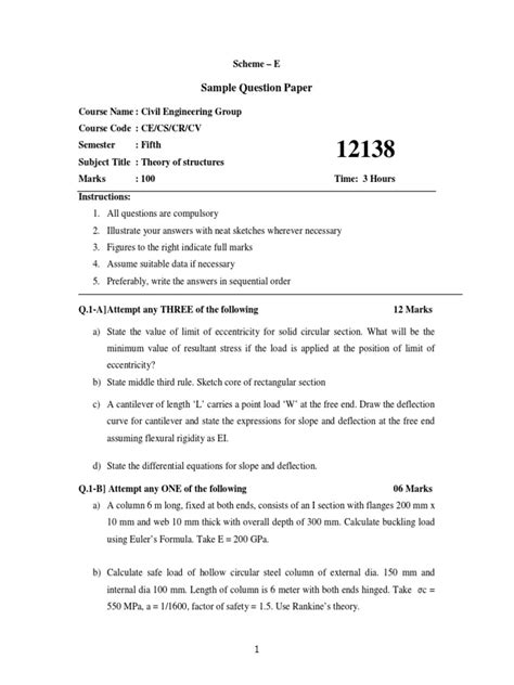 Theory Of Structures Pdf Pdf Beam Structure Bending