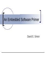 Embedded Software Primer Ch Ppt An Embedded Software Primer David E Simon Chapter