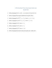 CFG Exercises Pdf CFG Context Free Grammar Exercises Questions Define A Language For