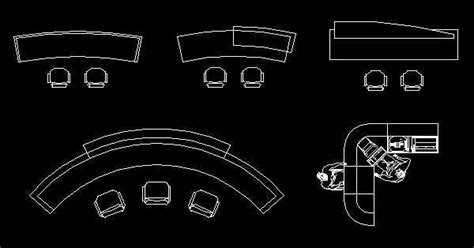 Reception Tables CAD Blocks Furniture Office CADBlocksDWG Com