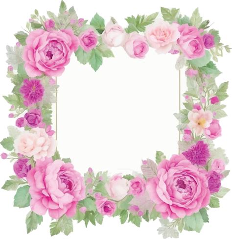 Premium Vector Abstract Flower Pattern Frame For Element Design