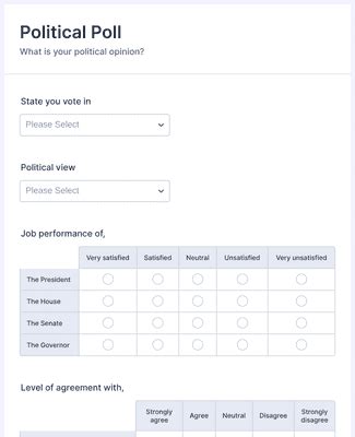 Online Exit Poll Free Poll Creator Jotform