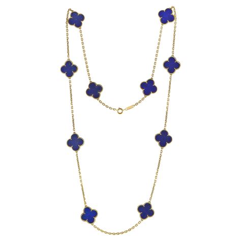 Van Cleef And Arpels Vintage Alhambra 10 Motifs Necklace 18k Yellow