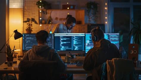 Focused Programmers Working Together On Software Development Projects In A Hightech Office