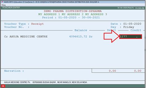 How To Pass Receipt Voucher Entry In Marg Software