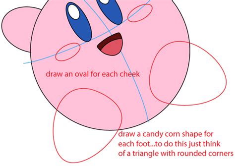 How To Draw Nintendos Kirby With Easy Step By Step Drawing Tutorial How To Draw Step By Step