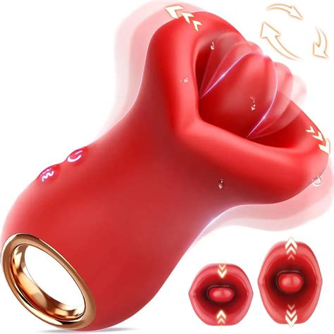 Adult Sex Toys Vibrator Handle Mouth Shaped 10 Tongue Licking Kissing Clit Nipple G Spot