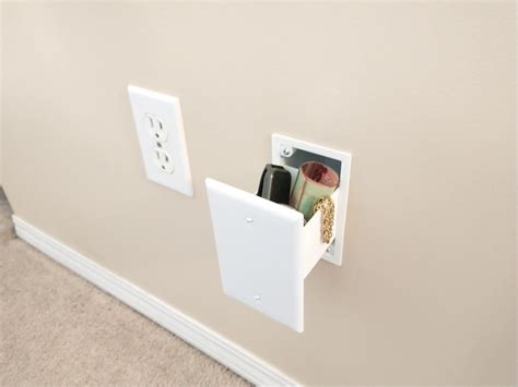 Wall Outlet Safe Secret Hidden Storage Compartment For Jewelry And