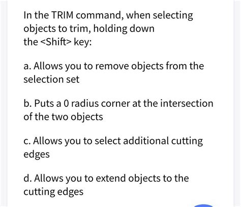 Solved In The Trim Command When Selecting Objects To Trim