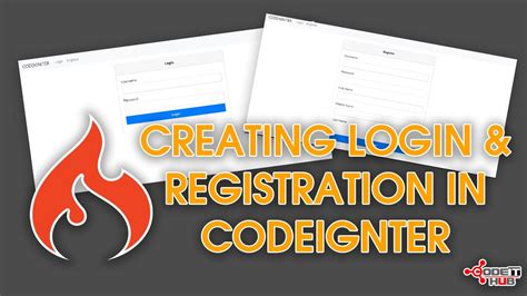 Codeigniter Login And Register Youtube