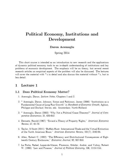 Acemoglu Short Course 2014 24 Pdf Economic Growth Economics