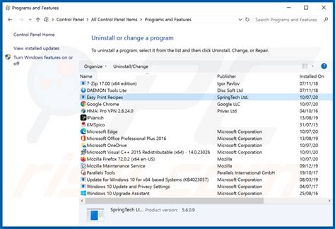 Easy Print Recipes Browser Hijacker Simple Removal Instructions Search Engine Fix Updated