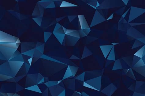 삼각형의 패턴을 가진 파란색 추상적인 배경 프리미엄 벡터