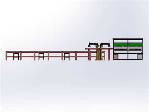 人机自动化抓料生产线设计 SOLIDWORKS 2017 模型图纸下载 懒石网