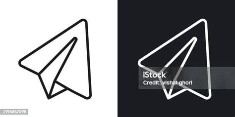 얇은 선 검은 색의 종이 비행기 선 플랫 간단한 벡터 기호 그림 벽 그림 그림 0명에 대한 스톡 벡터 아트 및 기타 이미지 Istock