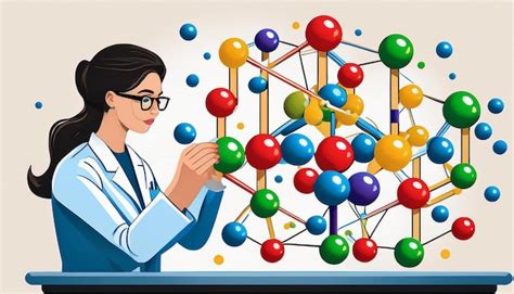 A Scientist Constructing A Molecular Model Showing The Complex Structure Of A Molecule Premium