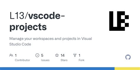 Github L13 Vscode Projects Manage Your Workspaces And Projects In