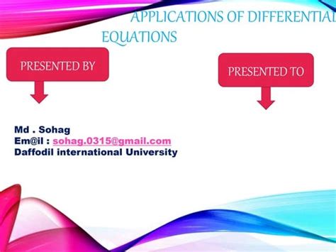 Differential Equations Pptx Physics Science