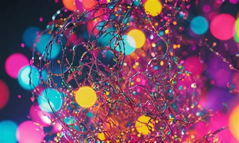 Vibrant Abstract Composition Multicolored Lights And Shapes Creating Dynamic And Energetic