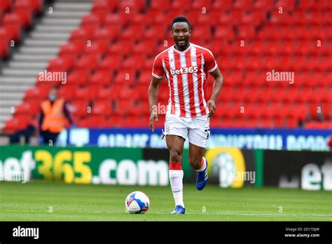 John Obi Mikel 13 Of Stoke City Runs Forward With The Ball Stock