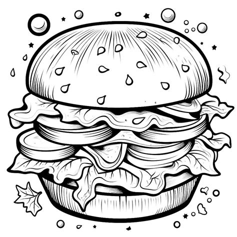 Dibujo Para Colorear 49 De Hamburguesa